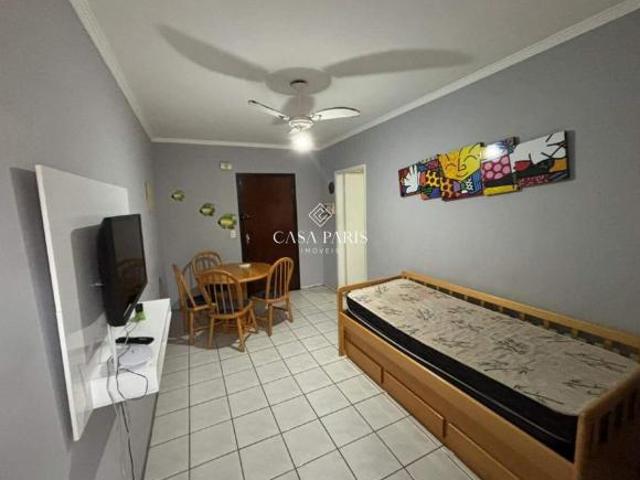 Apartamento 1 Dormitório Mobiliado na Praia Grande Caiçara • 52m² • 1 Vaga • Portaria 24h