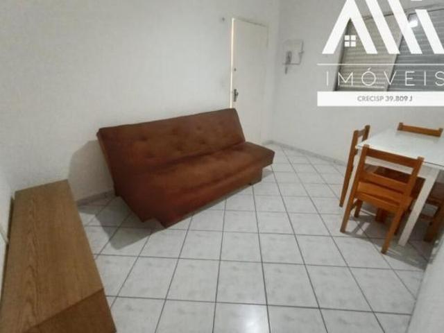 Apartamento 1 dormitório, mobiliado com 40 M² em Praia Grande, Vila caiçara, 250 metros da praia, pr