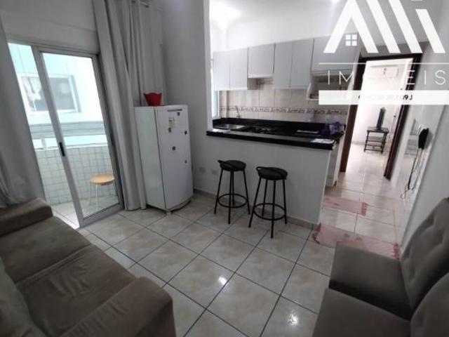 Apartamento 1 dormitório, mobiliado com 37 M² em Praia Grande, Boqueirão, 400 metros da praia e próx