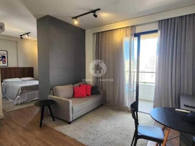 Apartamento 1 Dormitório Mobiliado em Ponta da Praia, Santos — Financiamento Disponível
