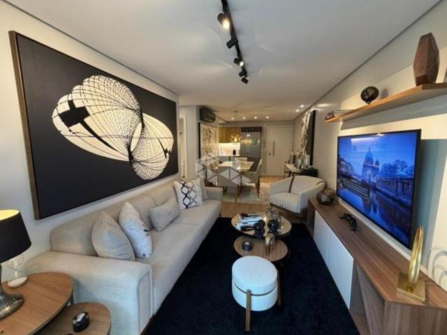 Apartamento 1 dormitório suíte, 54,69m², lavabo, 2 vagas, em Gramado