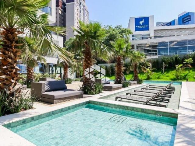 Apartamento 1 dormitório Petrópolis mobiliado com 49,84m² e vaga no Petrópolis