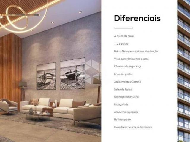 Apartamento 1 dormitórios/suítes, 1 vaga, depósito, em construção, Navegantes Ca