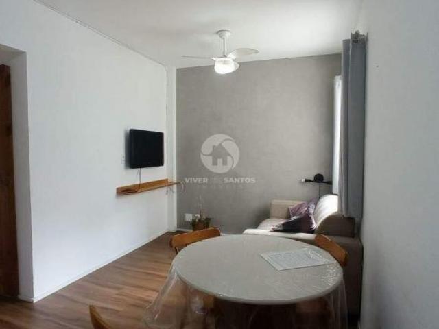 Apartamento 1 quarto na quadra da praia no Embaré Santos