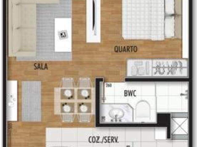 APARTAMENTO 1 QUARTO / STUDIO no Centro Curitiba