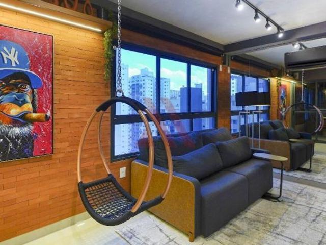 Apartamento 1 suíte mobiliado e decorado com automação disponível para venda no Ritimo Bueno