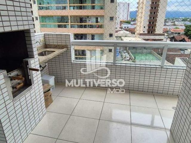 Apartamento 1 Suíte no Tupi Zona Orla com Varanda Gourmet e 1 vaga — Praia Grande/SP