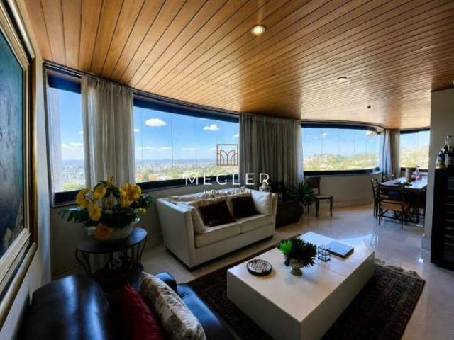 Apartamento 240m² 4 quartos com 2 suítes, 4 vagas livres e lazer completo no Belvedere, BH