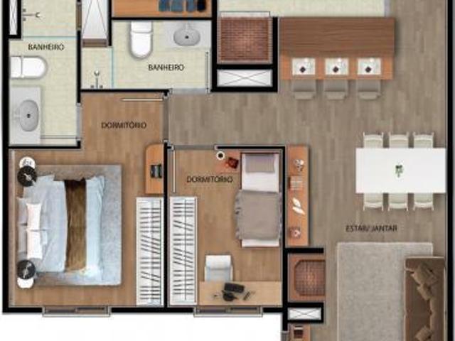 Apartamento 2 Dorm Bairro Mato Queimado