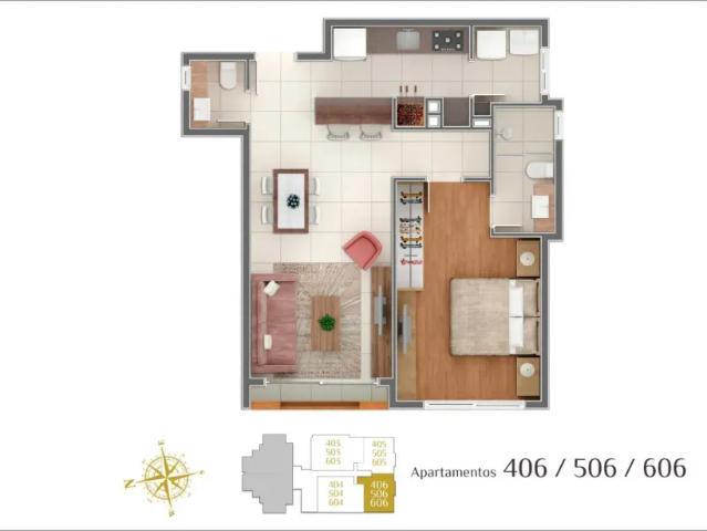 Apartamento 2 Dorm Bairro Centro