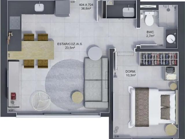 Apartamento 2 Dormitórios para venda em Florianópolis SC