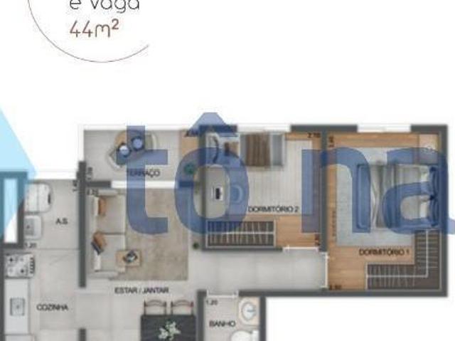 Apartamento 2 dormitório s em Jardim Pereira Leite