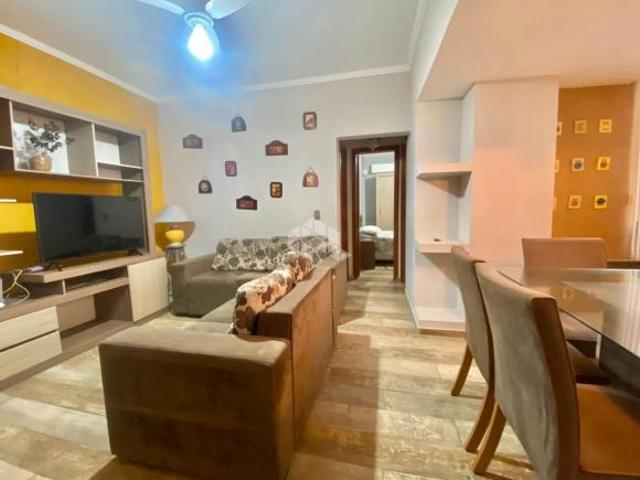 Apartamento 2 dormitórios, banheiro social, mobiliado com box na Zona Nova em Ca