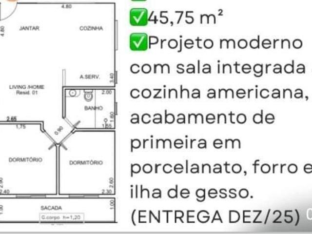 Apartamento 2 Dormitórios com 2 Vagas em Vila Scarpelli, Santo André