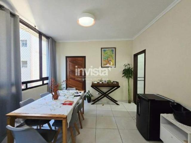 Apartamento 2 dormitórios com vista para o mar | Gonzaga, Santos