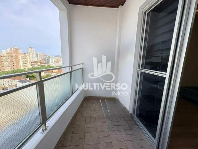 Apartamento 2 dormitórios + dependencia completa com varanda e lazer no Marapé em Santos