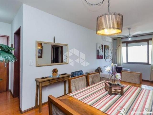 Apartamento 2 dormitorios dependencia completa, semi mobiliado, elevador e garagem coberta