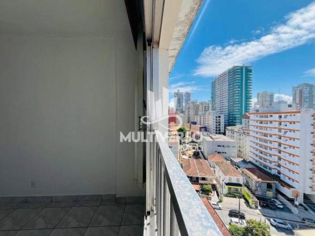 Apartamento 2 dormitórios + dependência completa vista livre 2 quadras da praia no Boqueirão em Sant
