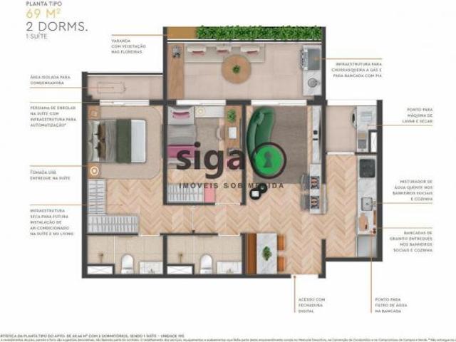 Apartamento 2 dormitórios e 1 vaga Vista Vista Livre para o Skyline no Melhor Eixo da Vila Mariana