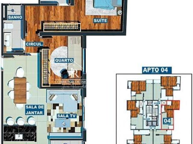 Apartamento 2 dormitórios Edifício Porto Real