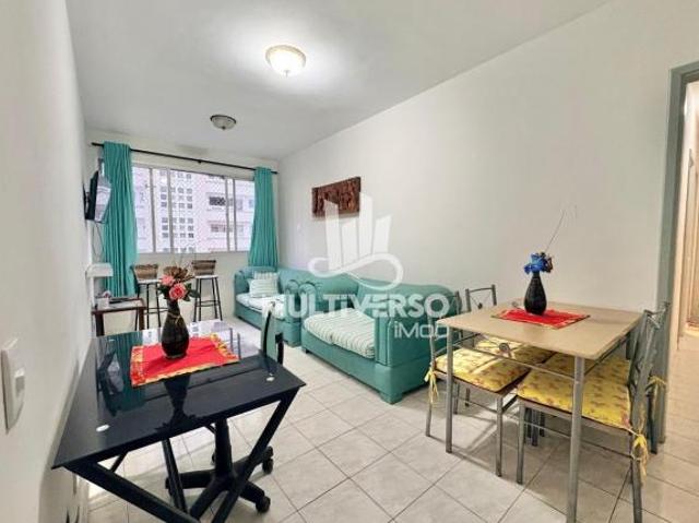 Apartamento 2 dormitórios frente praia vista mar Mobiliado 2 VAGAS de garagem em Santos