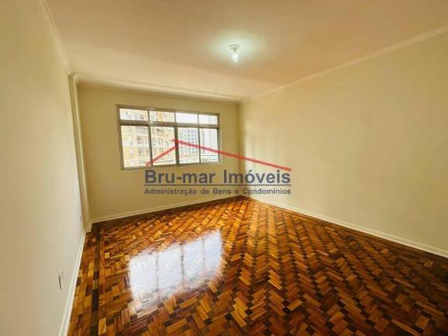 Apartamento 2 dormitórios, Gonzaga, dependência completa, 1 vaga