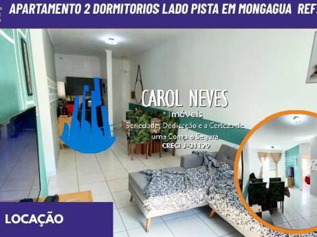 APARTAMENTO 2 DORMITORIOS LADO PISTA LOCACAO MONGAGUA