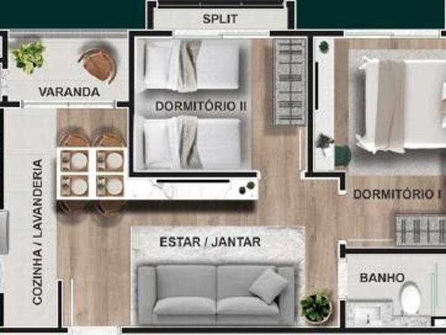 APARTAMENTO 2 DORMITÓRIOS PISCINA, ACADEMIA, SALÃO DE FESTAS Capão Raso