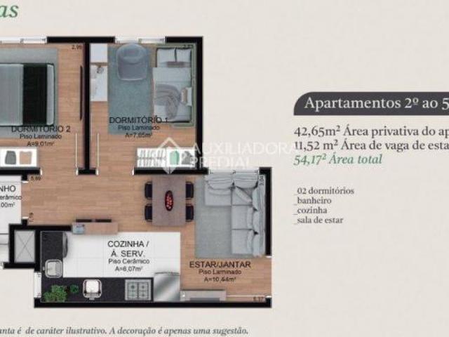 Apartamento 2 dormitórios Residencial Dublin Canudos Novo Hamburgo
