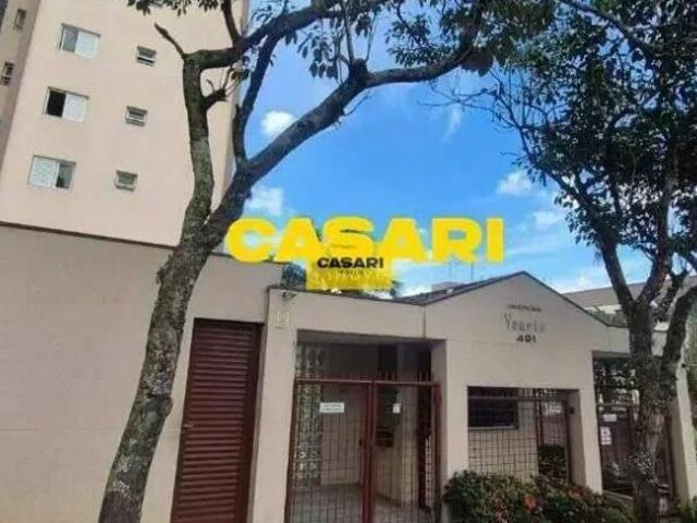 Apartamento 2 dormitorios, sala ampla, 1 vaga coberta, Demarchi 70m2 SBC