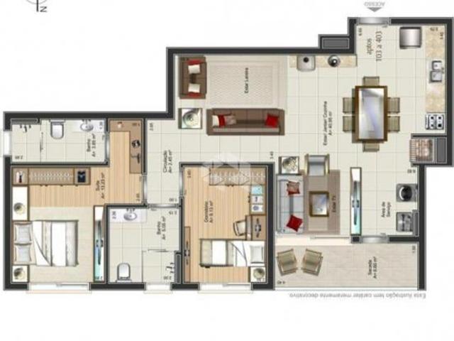 APARTAMENTO 2 DORMITÓRIOS SENDO 1 SUÍTE