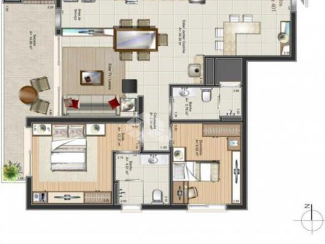 APARTAMENTO 2 DORMITÓRIOS SENDO 1 SUÍTE