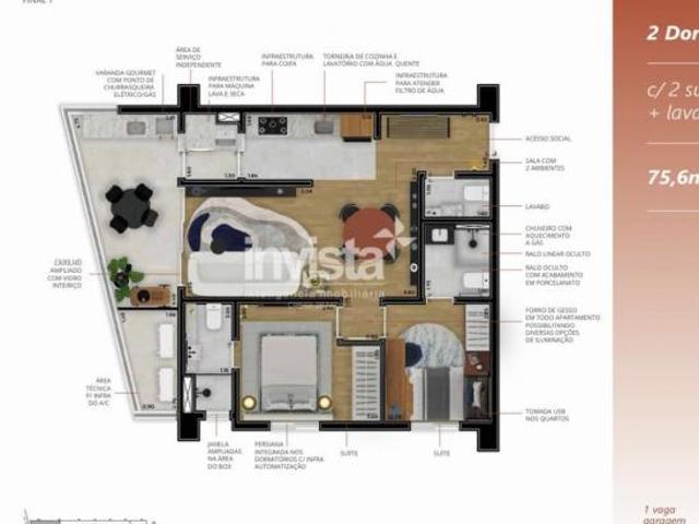 Apartamento 2 dormitórios, Vaga demaercada H Stay &amp  Home Vila Rica