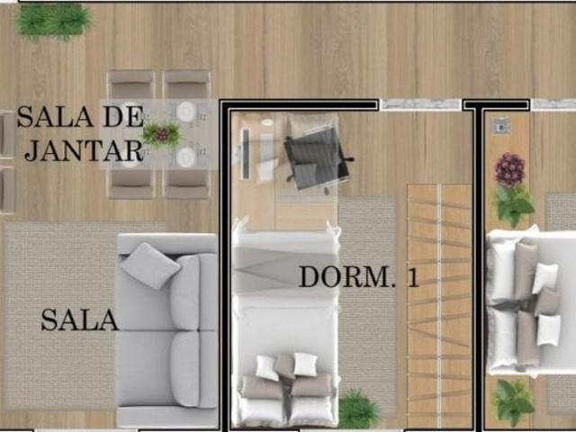 Apartamento 2 dormitórios vila Nhocuné