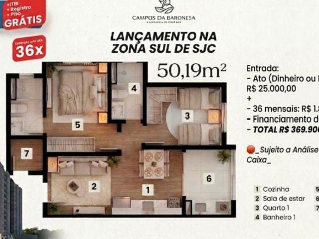 Apartamento 2 dormitórios Zona SUL Próximo ao Sesi