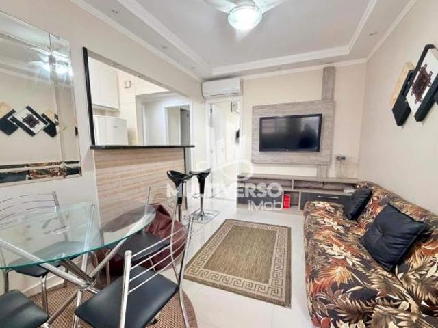 Apartamento 2 dormitórios 1 suíte PORTEIRA FECHADA vista mar frente praia na Pompéia