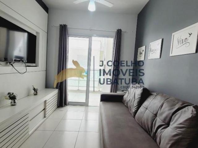 Apartamento 2 dormitórios 2 banheiros a venda na Praia Grande, Ubatuba, SP *Sacada gourmet, mobilia