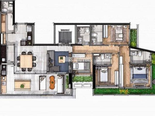 Apartamento 2 Dormitórios 2 Suites 2 Vagas no Brooklin