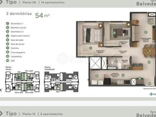 Apartamento, 2 dormitórios, 54 m², em Várzea Grande Vila do Sol