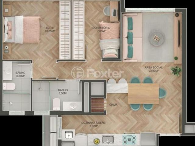 Apartamento, 2 dormitórios, 70 m², em Tristeza