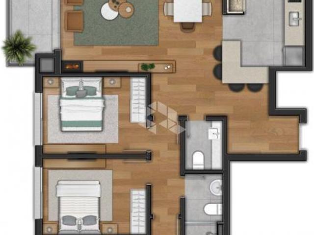 Apartamento 2 dormitórios, 82,46m², 1 vaga, a 400 metros da Catedral de Canela