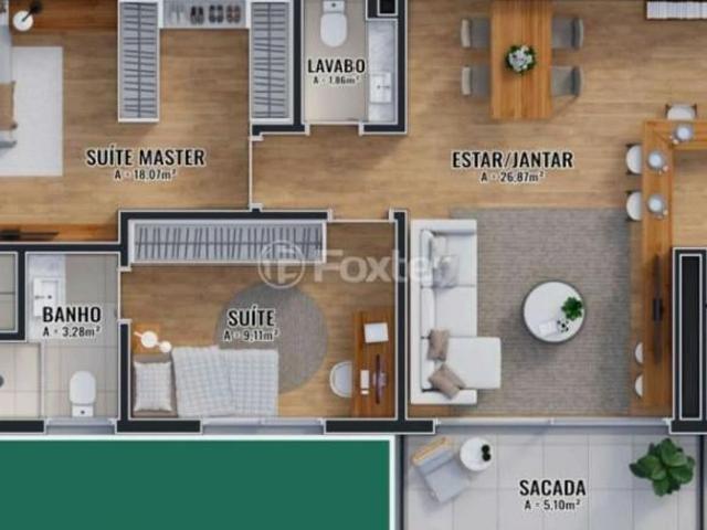 Apartamento, 2 dormitórios, 96 m², em Tristeza