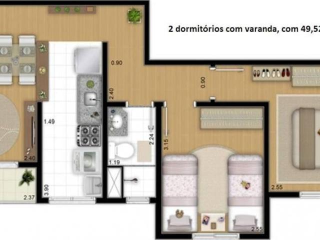 APARTAMENTO 2 DORMS PONTE SÃO JOÃO VISTA PARK JUNDIAÍ