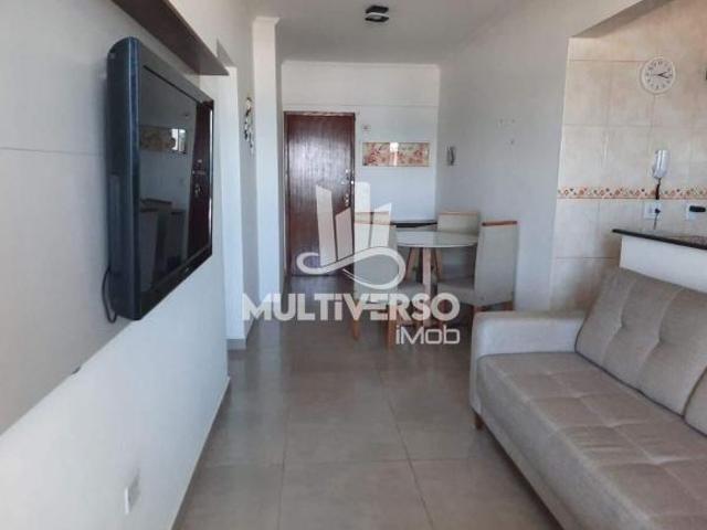 Apartamento 2 Dorms 1 Suíte frente com vista mar em Praia Grande Maracanã — mobiliado, 1 vaga