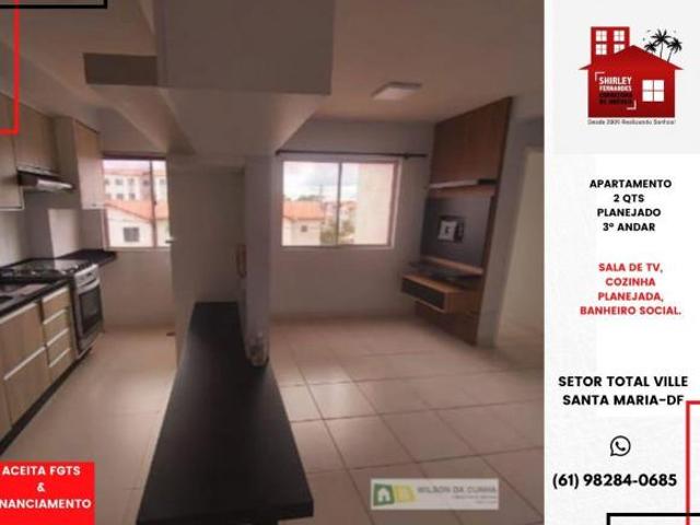 APARTAMENTO 2 QTS PLANEJADO QD 103 TOTALVILLE SANTA MARIA DF