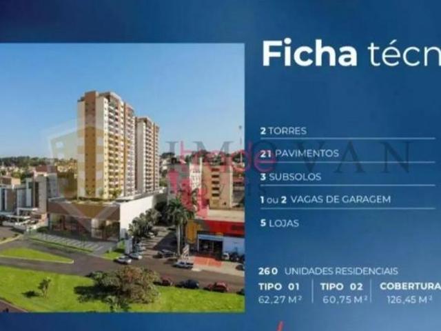 Apartamento 2 Quartos, 1 Suíte, 62,27 m², Ribeirânia
