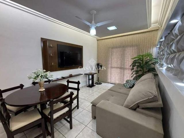 Apartamento 2 quartos 1 suíte no Canto do Forte – Praia Grande/SP | Mobiliado, ar condicionado e 1