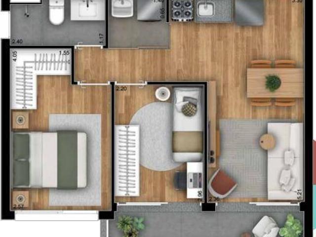 APARTAMENTO 2 QUARTOS 47m² JARDIM BOTÂNICO