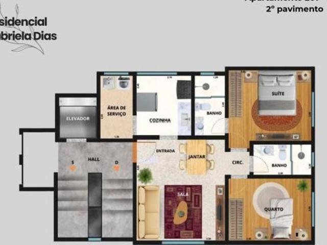 Apartamento 2 quartos 77,33m² Santa Mônica