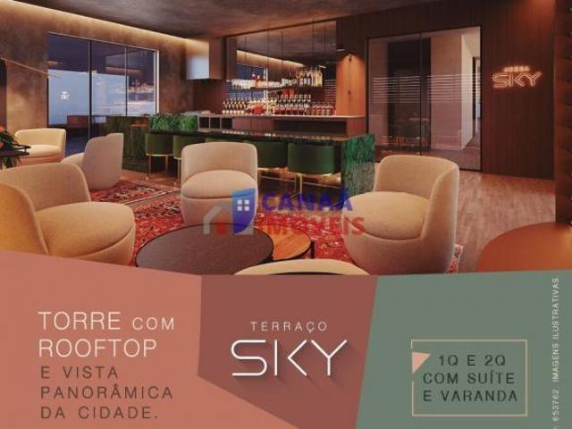 Apartamento 2 quartos c/ 1 suíte no centro *Terraço Sky